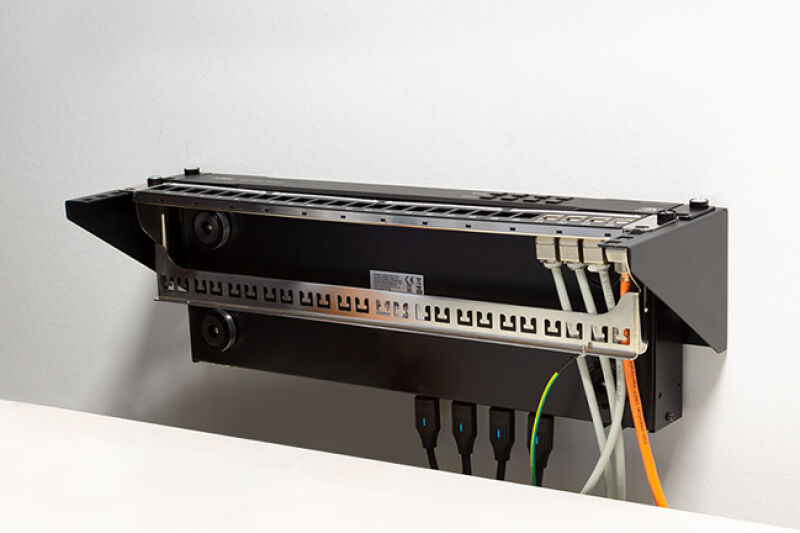 LogiLink Support sous table/mural 19', 2 U, noir - Achat/Vente LOGILINK ...