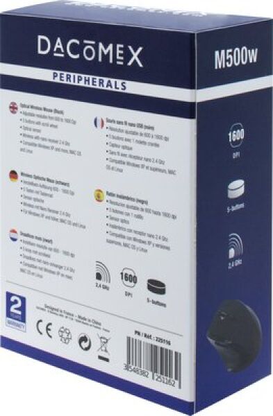 DACOMEX Souris M500-W sans fil noire - Achat/Vente DACOMEX 225116